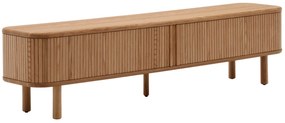 OnaDnes -20% Dřevěný TV stolek Kave Home Mailen 200 x 40 cm