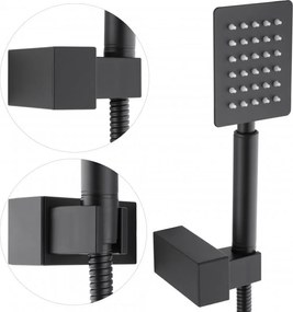 Erga Dual, podomítková sprchová souprava s dešťovou hlavicí 30x30 cm, i-BOX instalační systém, černá matná, ERG-YKA-BP.DUAL30-BLK