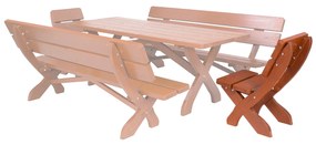 Drewmax MO112 židle - Zahradní židle z masivního smrkového dřeva 48x62x89cm - Týk