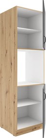 STILO ad | vysoká skříňka 60 DP-210 2F na vestavnou troubu | 60 cm | UNI dvířka | artisan/šedá