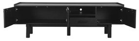 LABEL51 Dřevěný TV stolek CALI černý FU-88.024