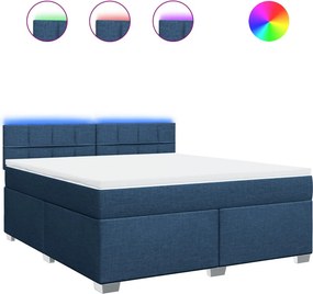 Box spring postel s matrací modrá 180x200 cm textil 3288273