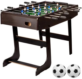 GamesPlanet® Belfast 9413 Stolní fotbálek rozkládací 121 x 101 x 79 cm, tmavé dřevo