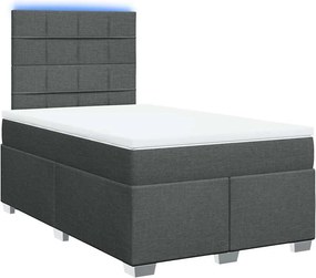 Box spring postel s matrací tmavě šedá 120x200 cm textil 3292756
