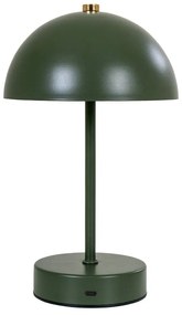 Tmavě zelená LED stolní lampa s kovovým stínidlem (výška 25 cm) Holt – House Nordic
