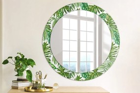 Kulaté dekorativní zrcadlo Džungle odchází fi 70 cm