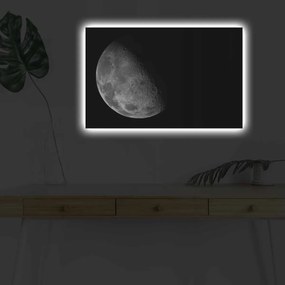 Obraz s LED osvětlením ZATMĚNÍ MĚSÍCE 45 x 70 cm