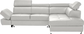 XXXLutz ROHOVÁ SEDAČKA, textil, kůže, světle šedá Celina Home - Sedací soupravy - 000501001826
