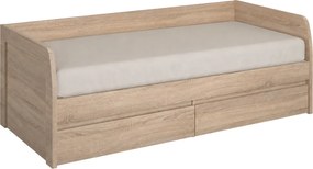 Postel 2S, 90x200, dub sonoma, NORTY TYP 28
