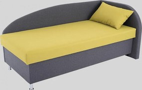 Dřevona - Elitte Čalouněná postel AVA NAVI, s úložným prostorem, 90x200, pravá, LONDON 313