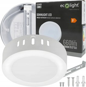 LED stropní svítidlo pro přisazenou montáž, kulaté, 6W, 4000K, 660lm, neutrální bílá