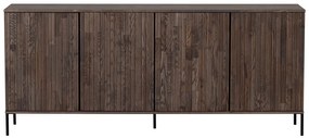 Hnědá nízká komoda v dekoru jasanu 200x85 cm Gravure – WOOOD