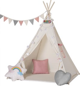Tipi Dětský stan růžová 160x130x130cm