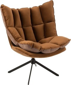 Hnědé sametové relaxační křeslo Chair Relax Bubby Brown - 78*73*92cm
