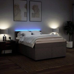 Box spring postel s matrací taupe 160x200 cm textil 3288257