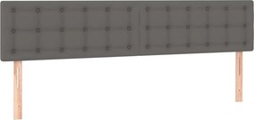 Box spring postel s matrací šedá 160x200 cm umělá kůže 3141135