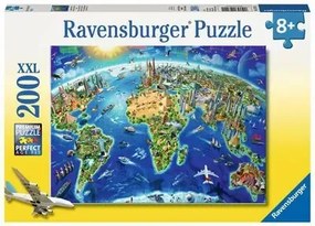 Ravensburger Velká mapa světa / 200 dílků / od 8 let