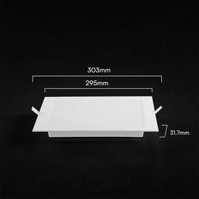 LED Solution Bílý vestavný LED panel hranatý 300 x 300mm 24W CCT Economy+ 104896