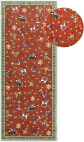 Červený/zelený běhoun s vánočním motivem 80x200 cm Toy's Delight Nostalgic Noel Red Green – Villeroy&Boch