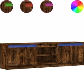 TV skříňka s LED kouřový dub 180 x 34 x 50 cm kompozitní dřevo 3307916