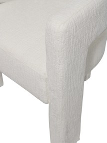 Designové čalouněné jídelní křeslo Leith bílé