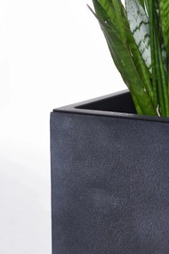 Květináč ELEMENTO, sklolaminát – vzhled kamene, šířka 88 cm, antracit