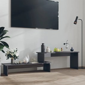 TV stolek šedý s vysokým leskem 180x30x43 cm kompozitní dřevo