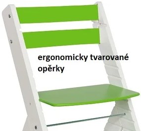 WOOD PARTNER Rostoucí židle Vendy bílá/zelená