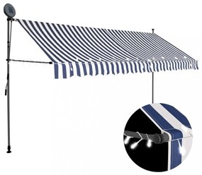 Ručně zatahovací markýza s LED světlem 350x120 cm Dekorhome