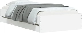 Rám postele se zásuvkami bílý 90 x 190 cm kompozitní dřevo 3207322
