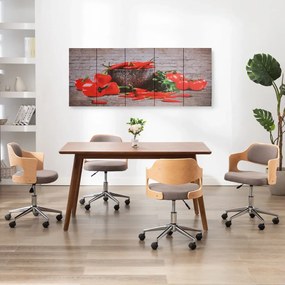 vidaXL Sada nástěnných obrazů na plátně Paprika barevná 200 x 80 cm