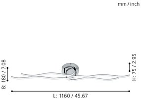 Eglo 31996 - LED stropní svítidlo RONCADE LED/40W/230V