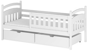 Dětská postel 90 cm Tarra (s roštem a úl. prostorem) (bílá). 1012981