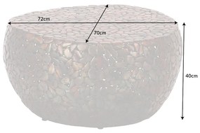 Massive home | Konferenční stolek STONE MOSAIC 72 CM měděný