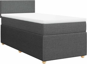 Box spring postel s matrací tmavě šedá 90x190 cm textil 3289605