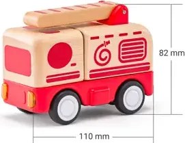 Woody Auto hasič se zvuky a světlem / setrvačník / od 18 měsíců