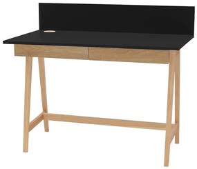 OnaDnes -20% Černý lakovaný pracovní stůl RAGABA LUKA 110 x 50 cm
