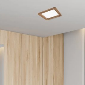 LED Podhledové svítidlo WOODY SPOT LED/17W/230V 3000K ořech 18,5x18,5 cm