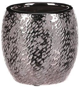 Keramický obal na květináč stříbrná Silver pr. 14 cm, stříbrná