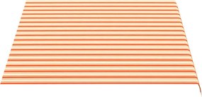 Náhradní plachta na markýzu žlutá a oranžová 350 x 250 cm polyesterová 312016