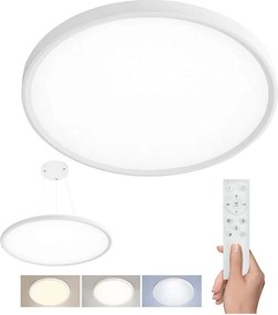 LED stropní světlo s dálkovým ovládáním Estela Low UGR - průměr 60 cm, bílá