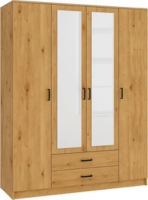 Skříň se zrcadlem 4d2s dub artisan Kami