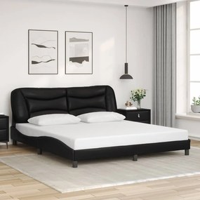 Rám postele s LED bez matrace Hvar černý 180 x 200 cm 3213948