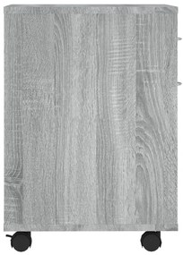 Skříňka na kolečkách šedá sonoma 45x38x54 cm kompozitní dřevo - Default Title