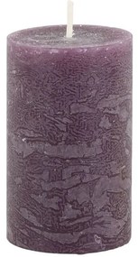 Fialová široká svíčka Macon Rustic plum - Ø 5*8cm/ 16h