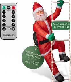Santa Claus na žebřík s 100 LEDs