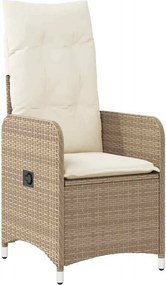 5dílný zahradní bistro set s poduškami béžový polyratan 3277096