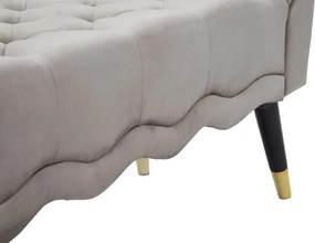 Lavice Paris 120 cm samet šedá/zlatá
