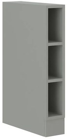 Dolní otevřená skříňka ULLERIKE - šířka 15 cm, šedá