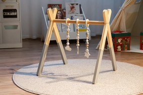 Montessori dřevěná hrazda, přírodní/šedá, STARES